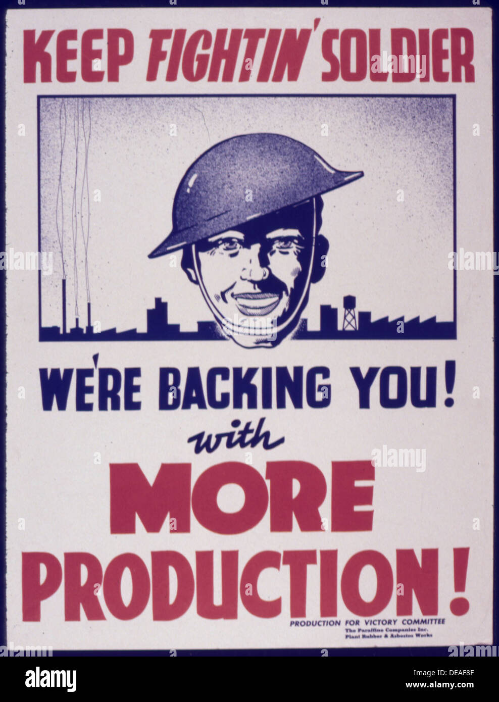A motivational message from World War II, encouraging soldiers to ...
