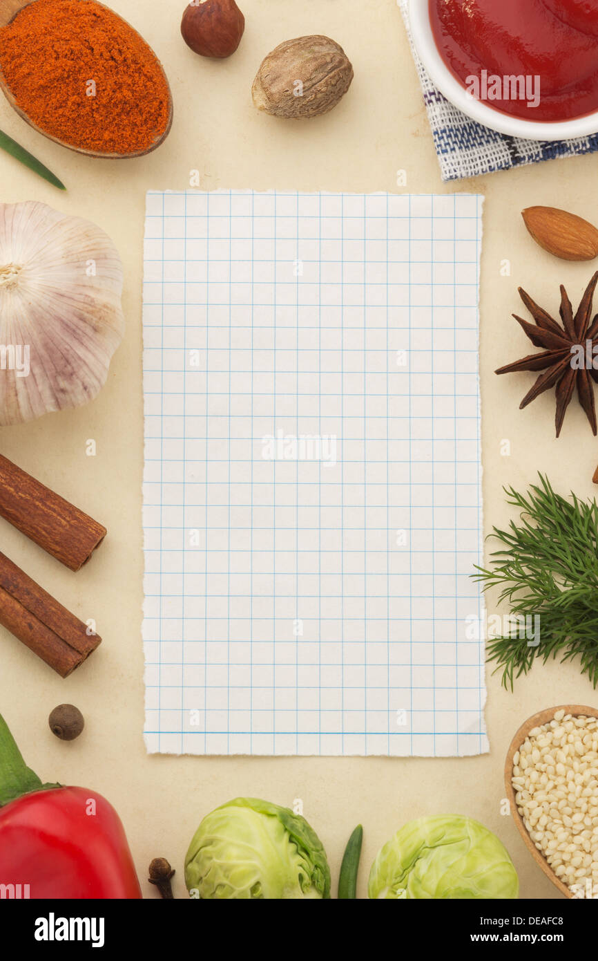 spices background and healthy food Stock Photo - Alamy