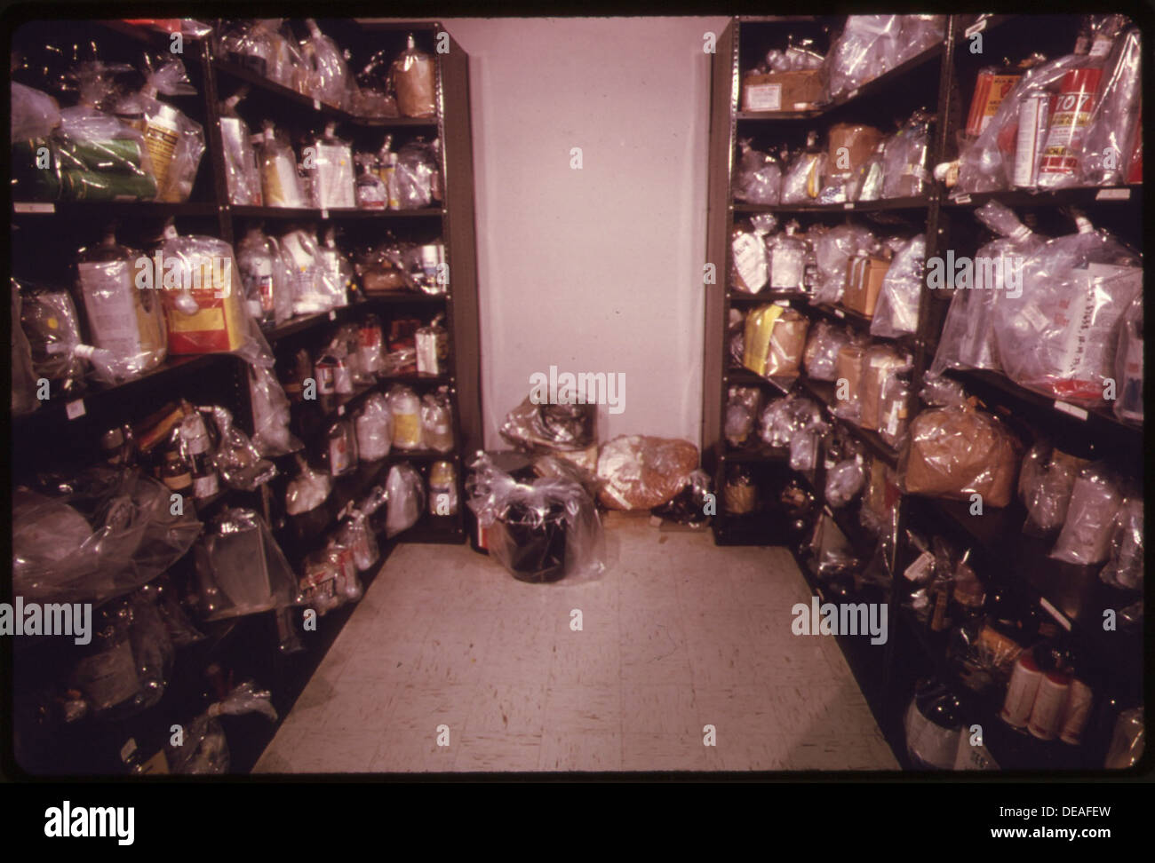 A laboratory storage room containing pesticides at an Environmental ...