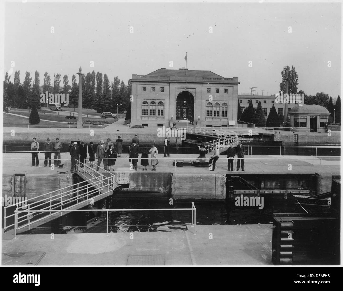 The U.S. Government Locks at the Lake Washington Ship Canal in Seattle ...