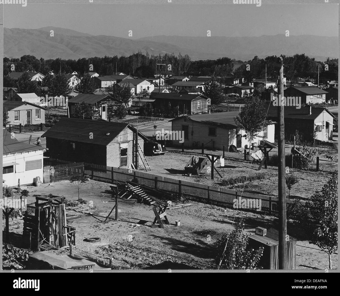 This image shows a growing rural shacktown in Lamont, located in ...