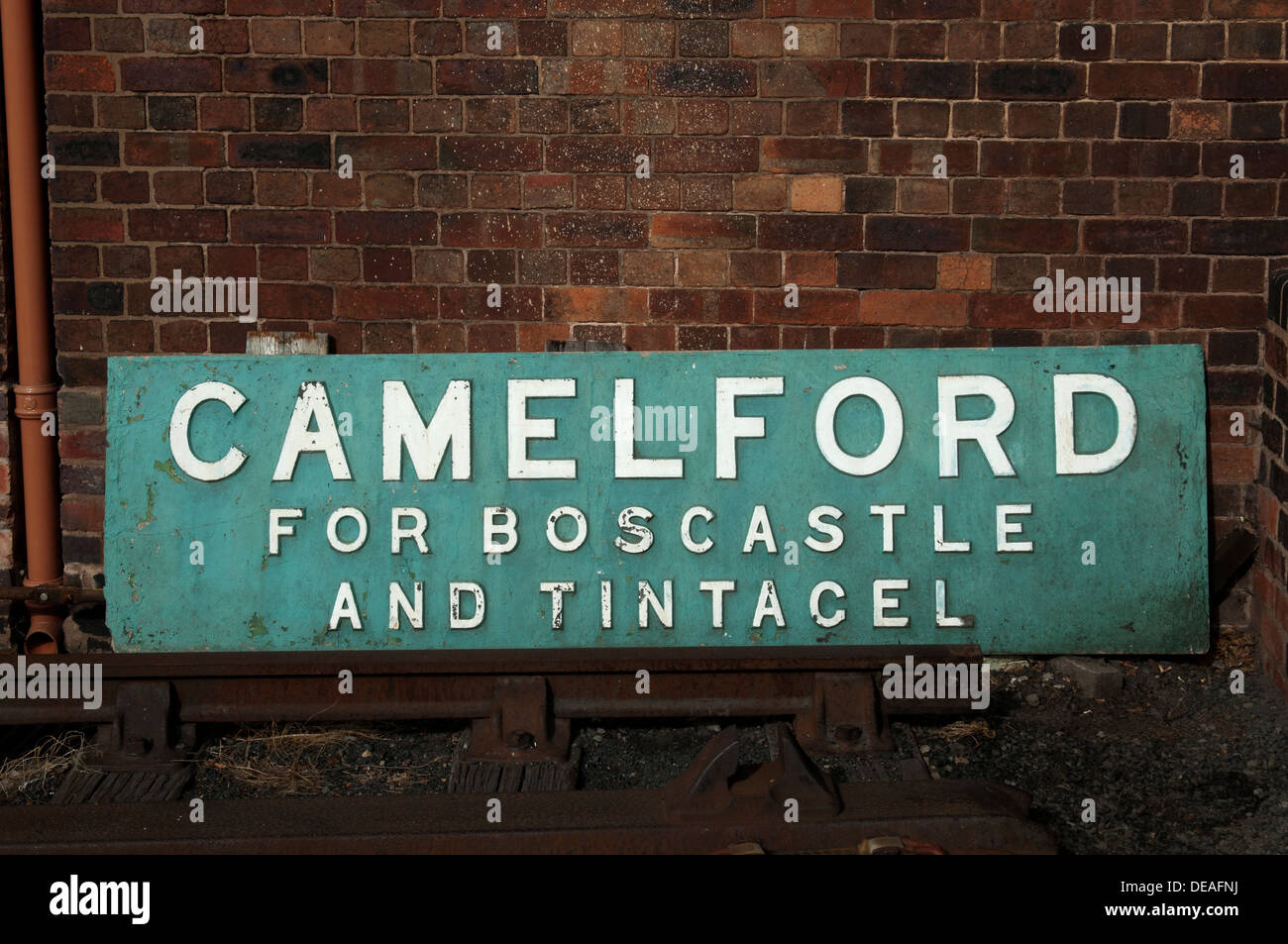 Severn Valley Railway, old sign at Kidderminster station Stock Photo ...