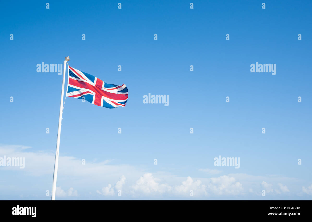Union jack flag fluttering hi-res stock photography and images - Alamy
