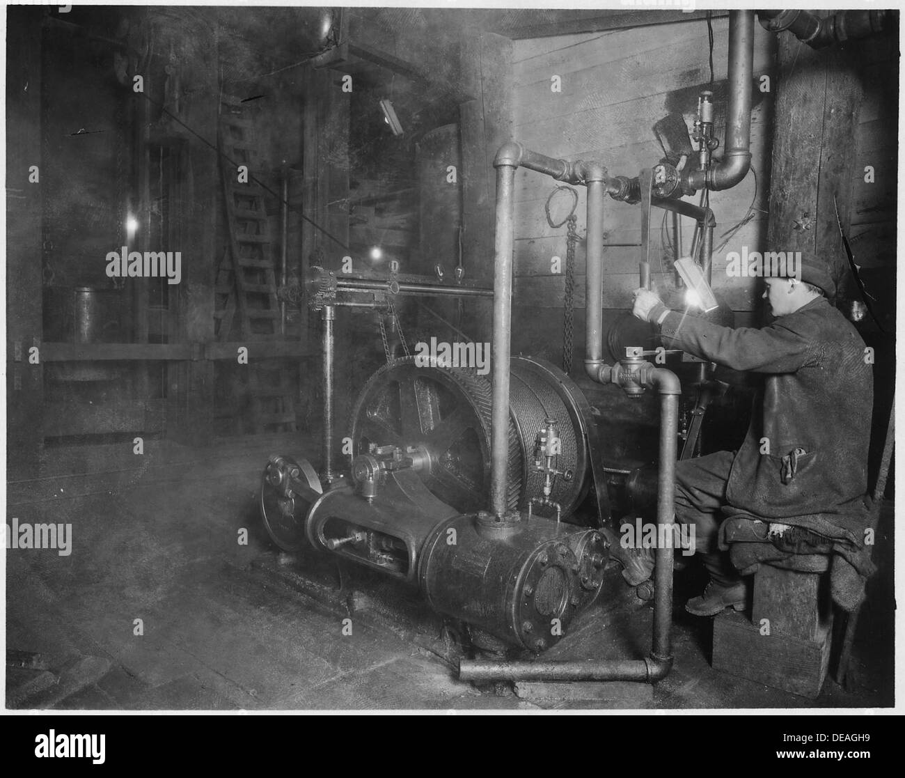 This photo shows machinery being used at a quartz mine in the Coeur d ...