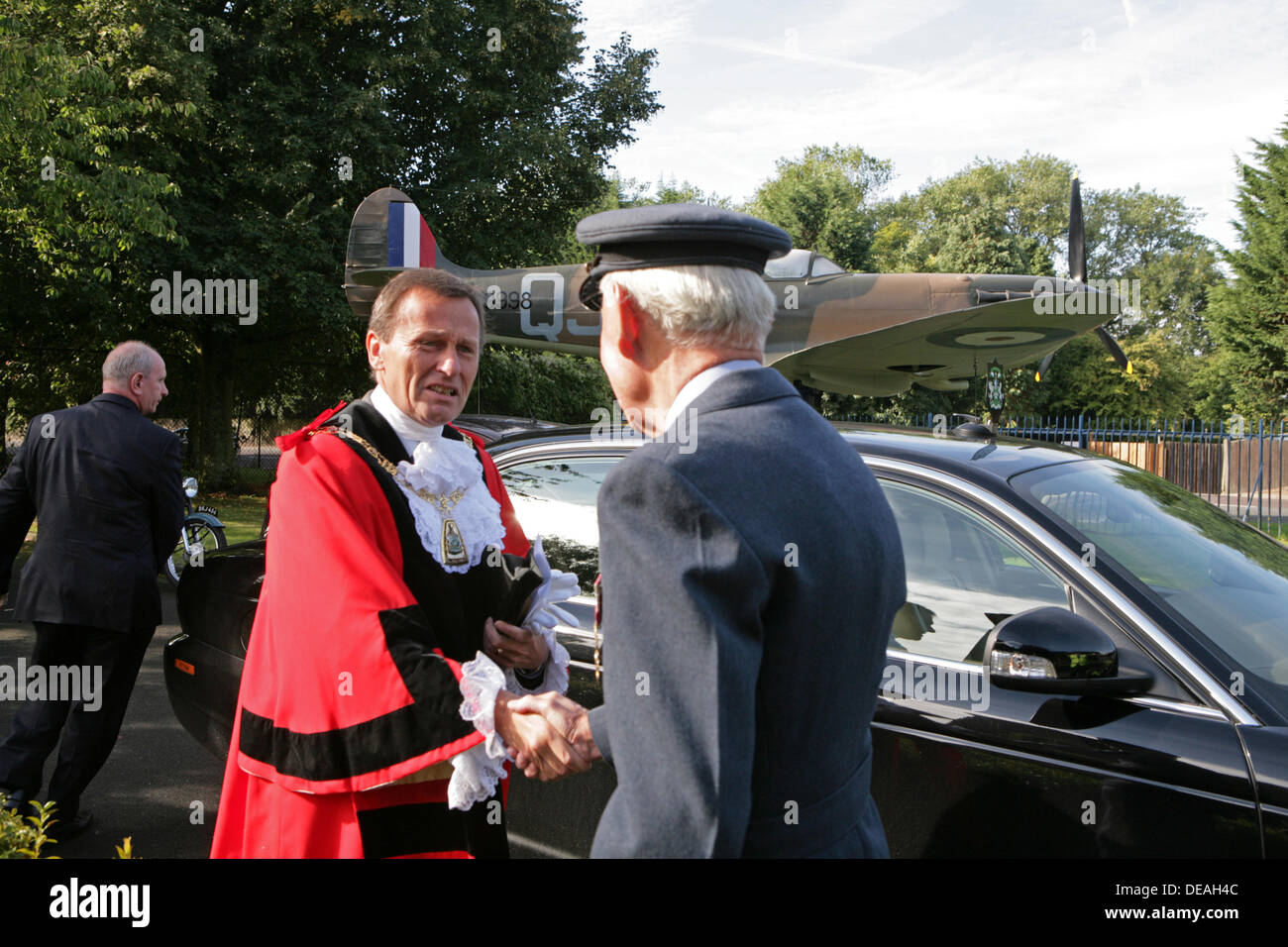 Biggin Hill, UK. 15th September 2013. The Mayor of Bromley met Wing ...