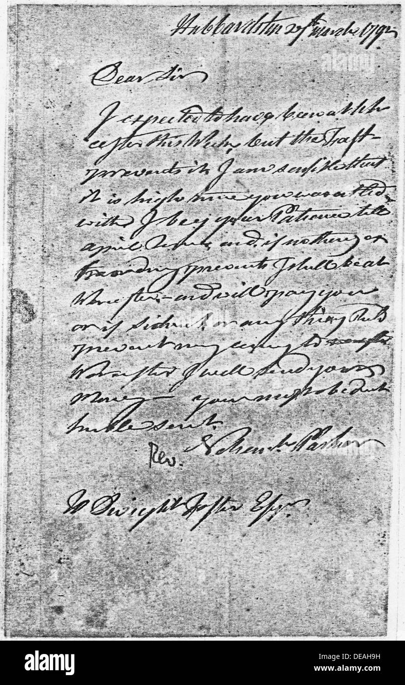 American colonial letters hi-res stock photography and images - Alamy