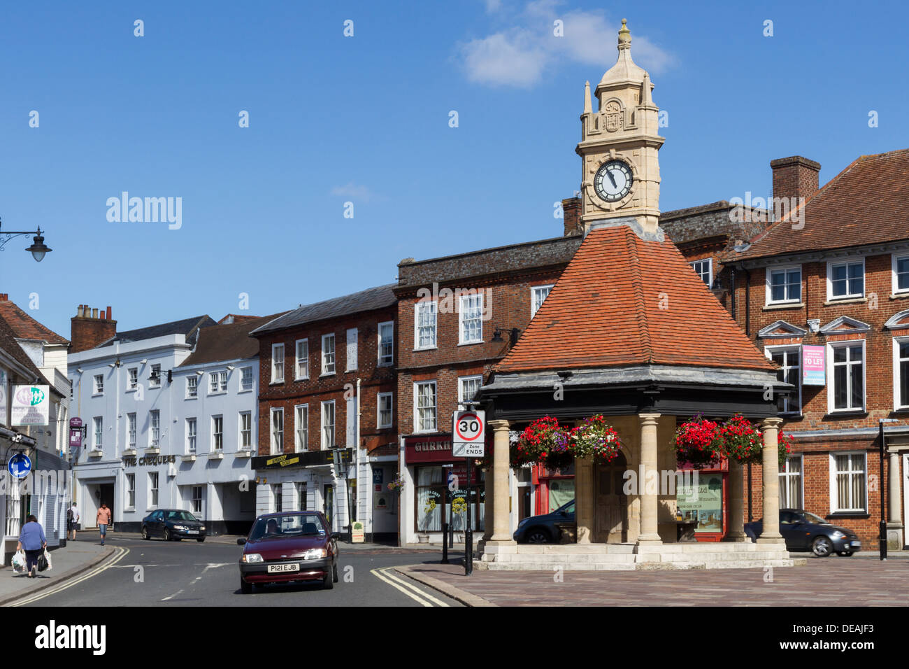England Berkshire Newbury, Clocktower Stock Photo - Alamy