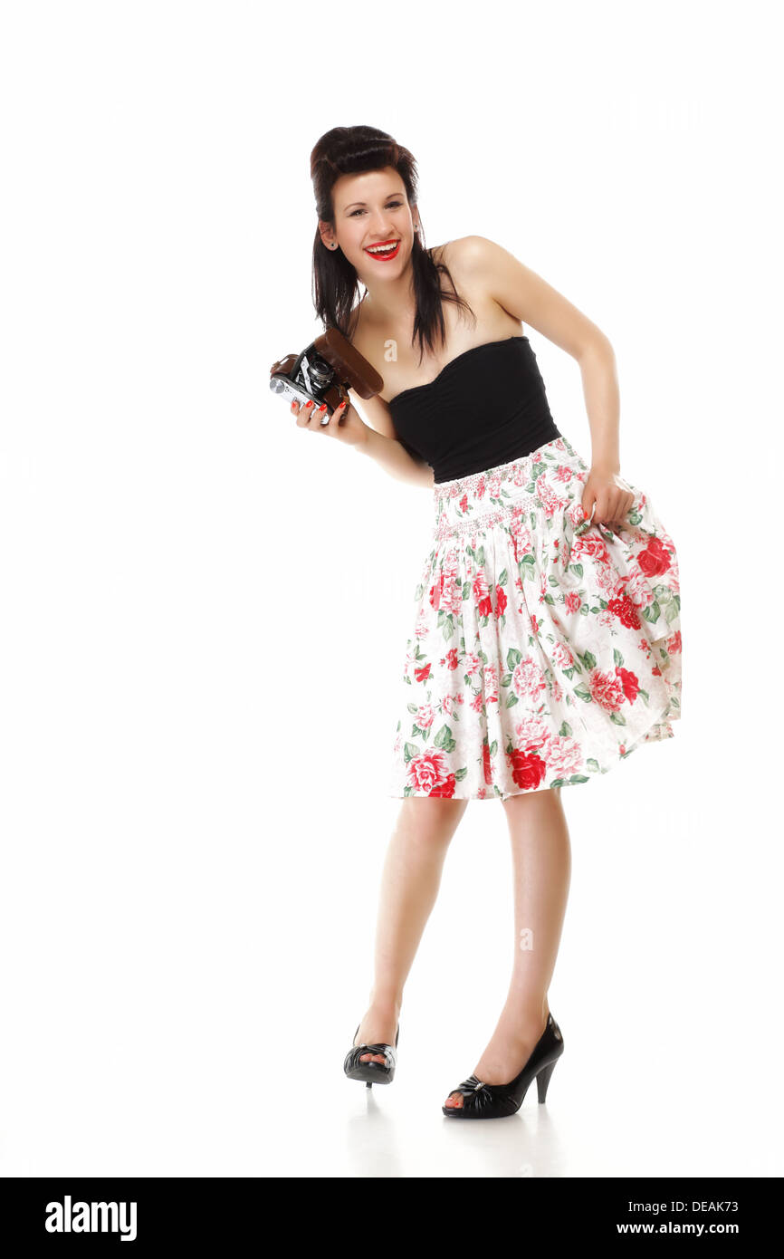 Retro photo of young girl hi-res stock photography and images - Alamy