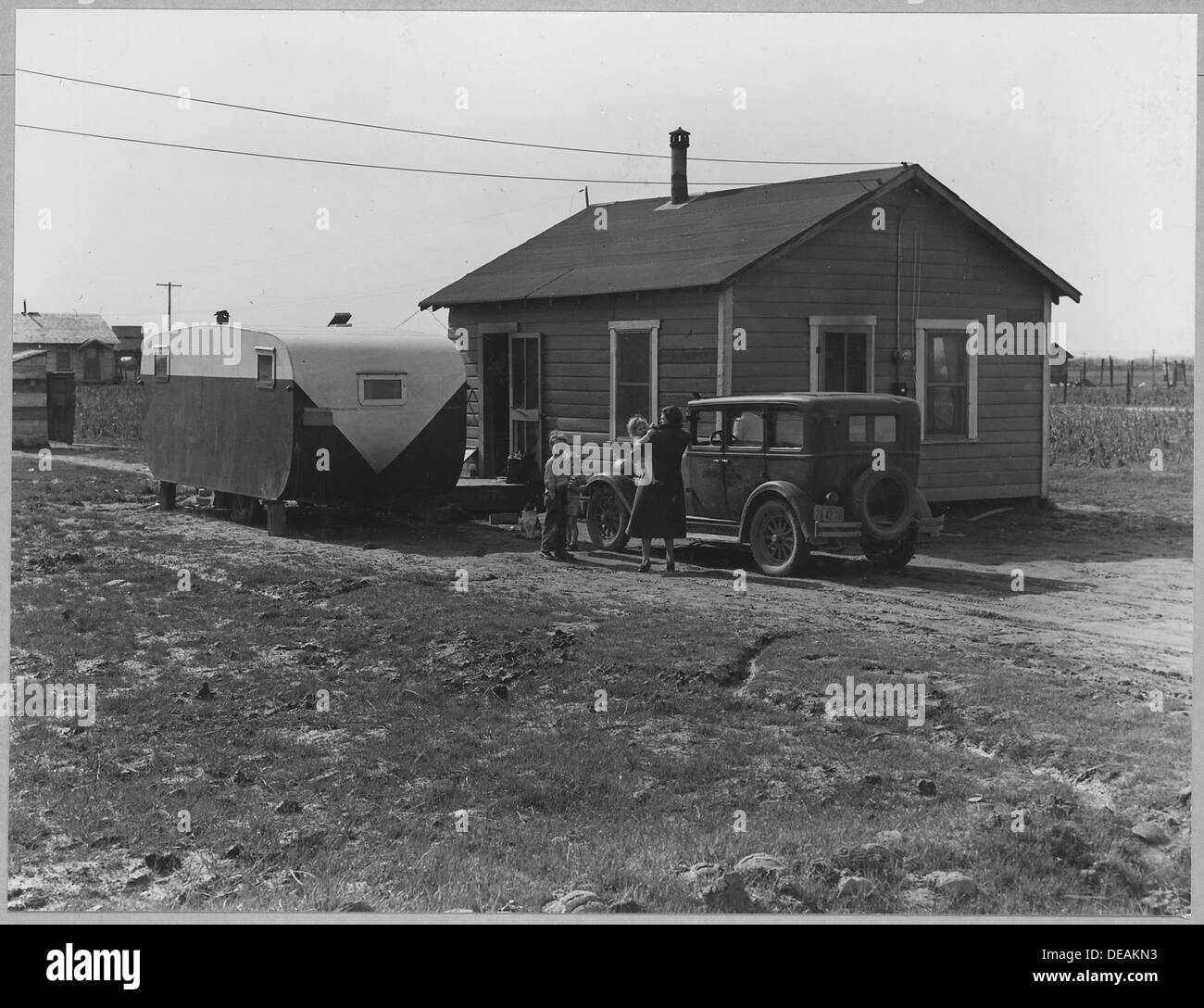 A residential scene in Olivehurst, Yuba County, California, showing one ...