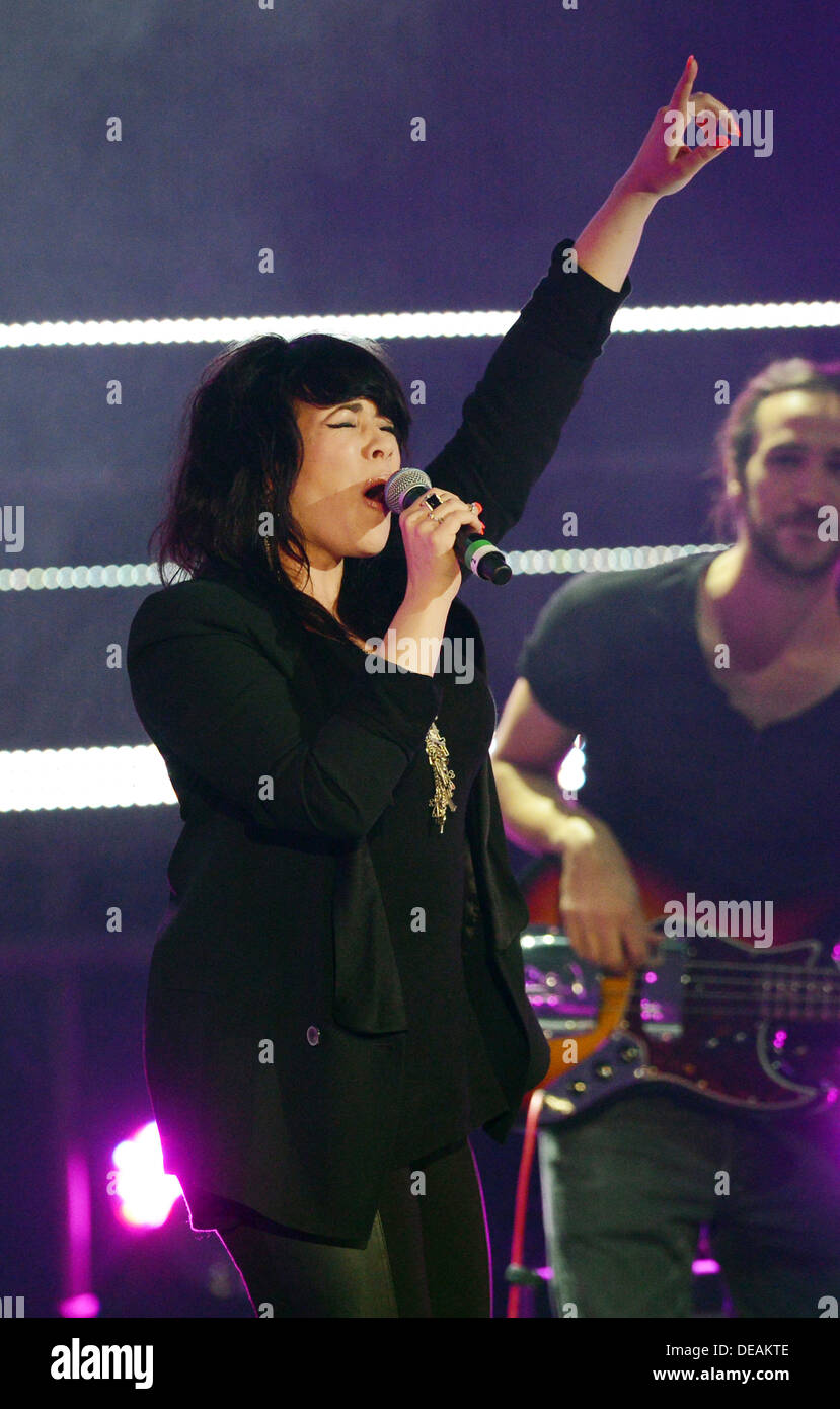 Baden-Baden, Germany. 14th Sep, 2013. British singer Alex Hepburn ...