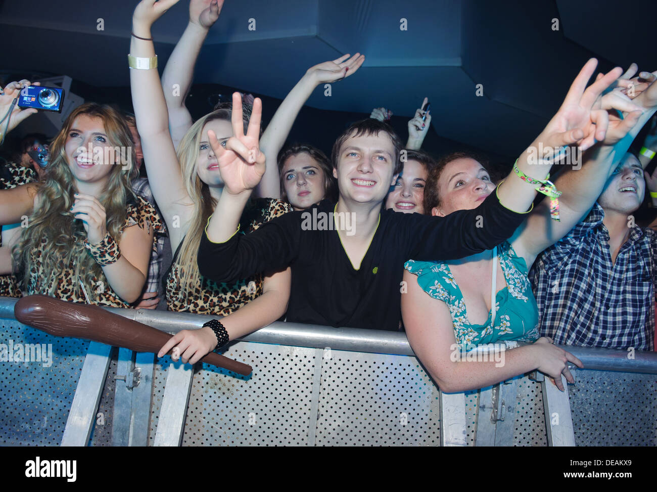 Students in fancy dress at a freshers party at a nightclub in ...