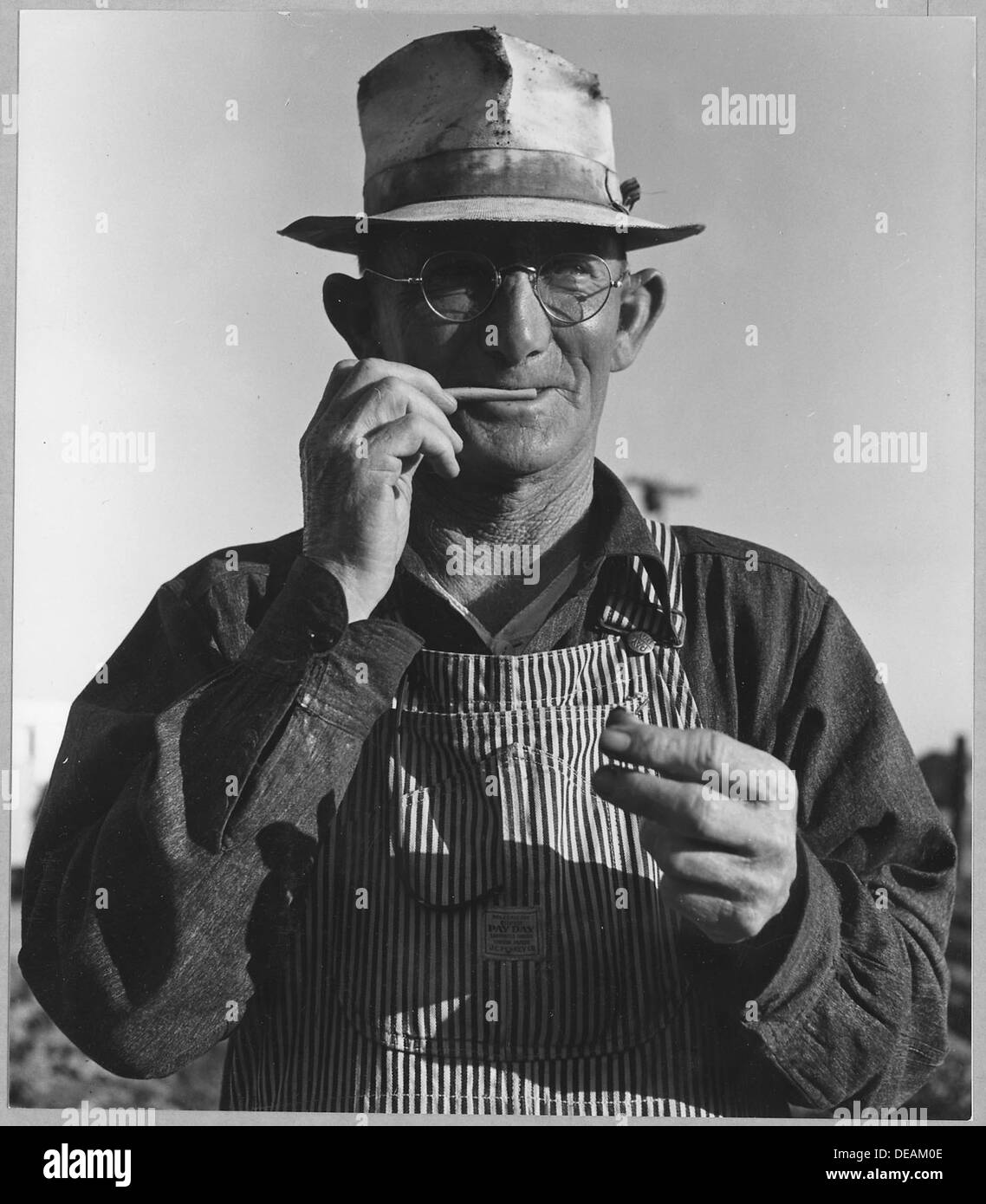 A photograph of a new settler in Olivehurst, Yuba County, California ...