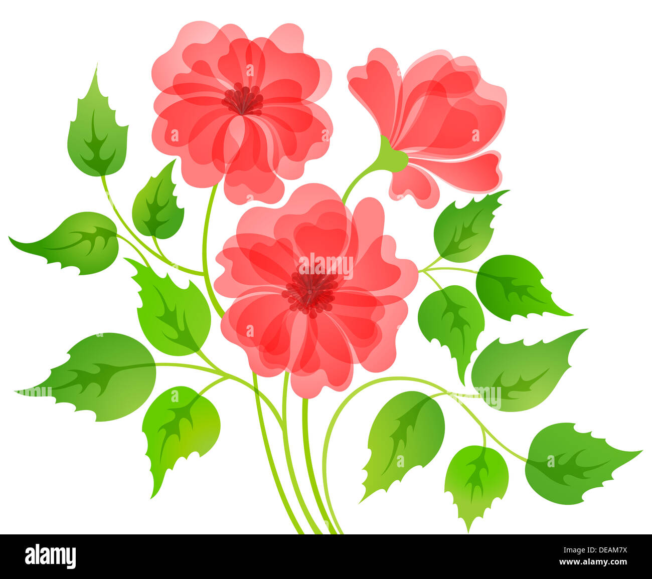 Colorful flower card Stock Photo - Alamy