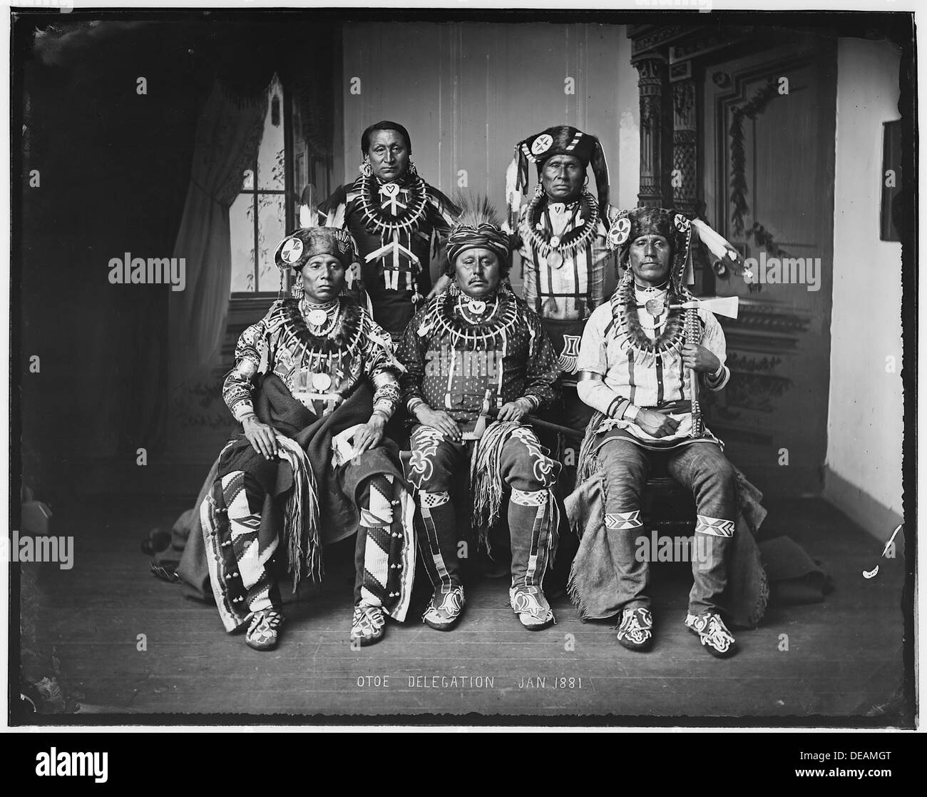 This image depicts the Oto delegation, a group of Native American ...