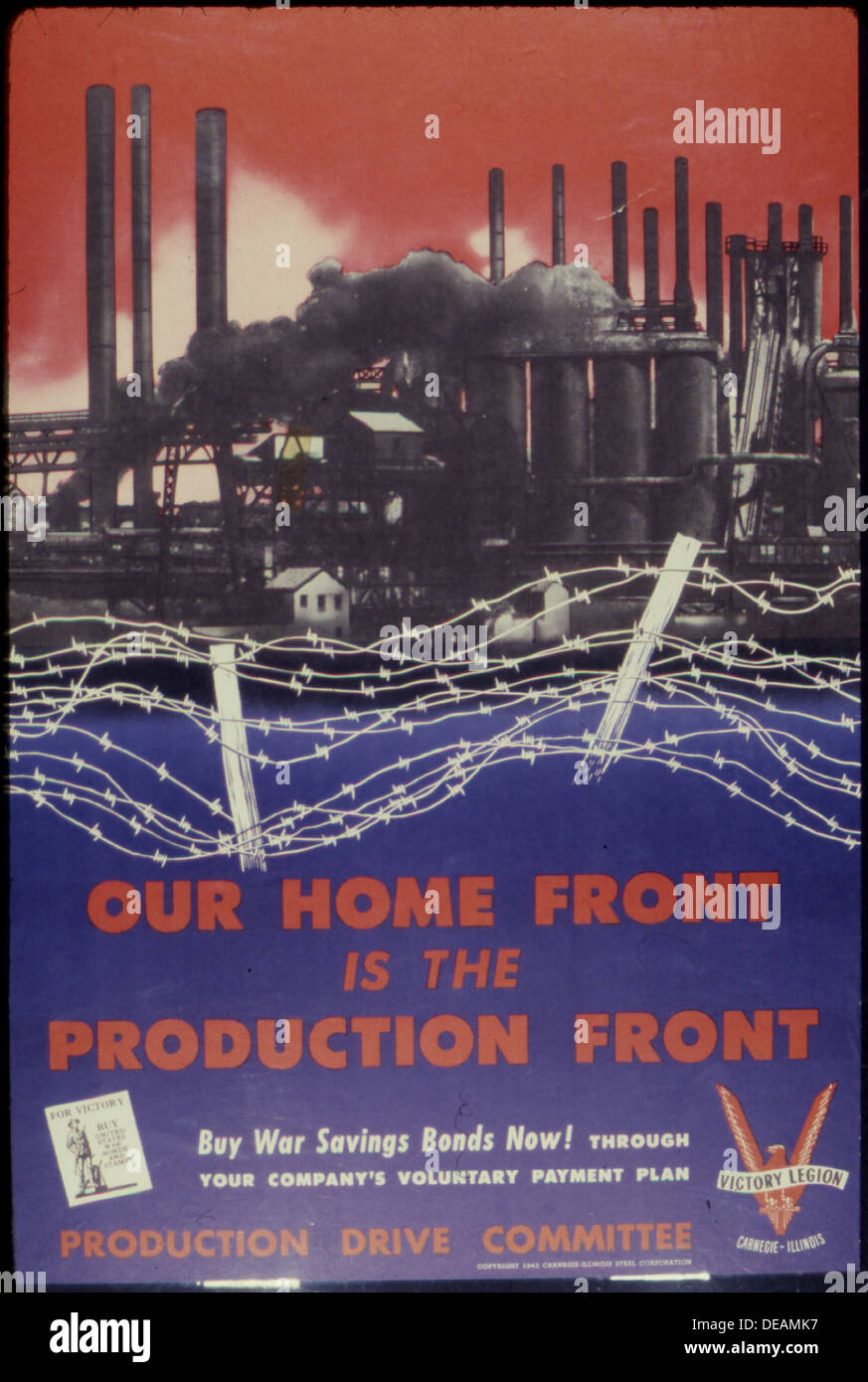A World War II-era poster emphasizing the critical role of production ...