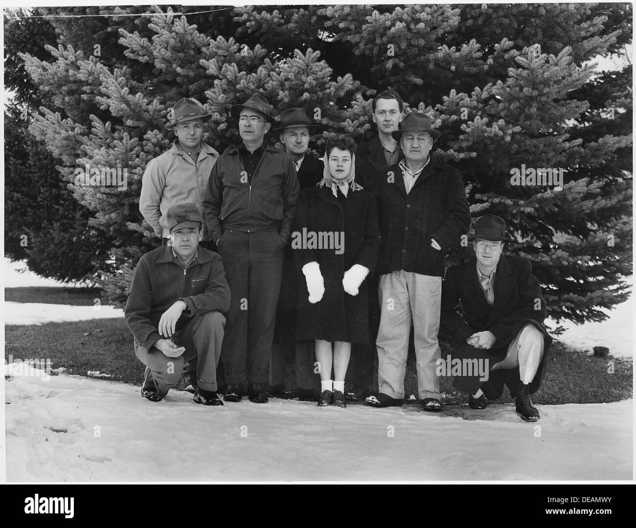 The Colville Forestry staff is pictured, with Edward T. Hall, a Forest ...