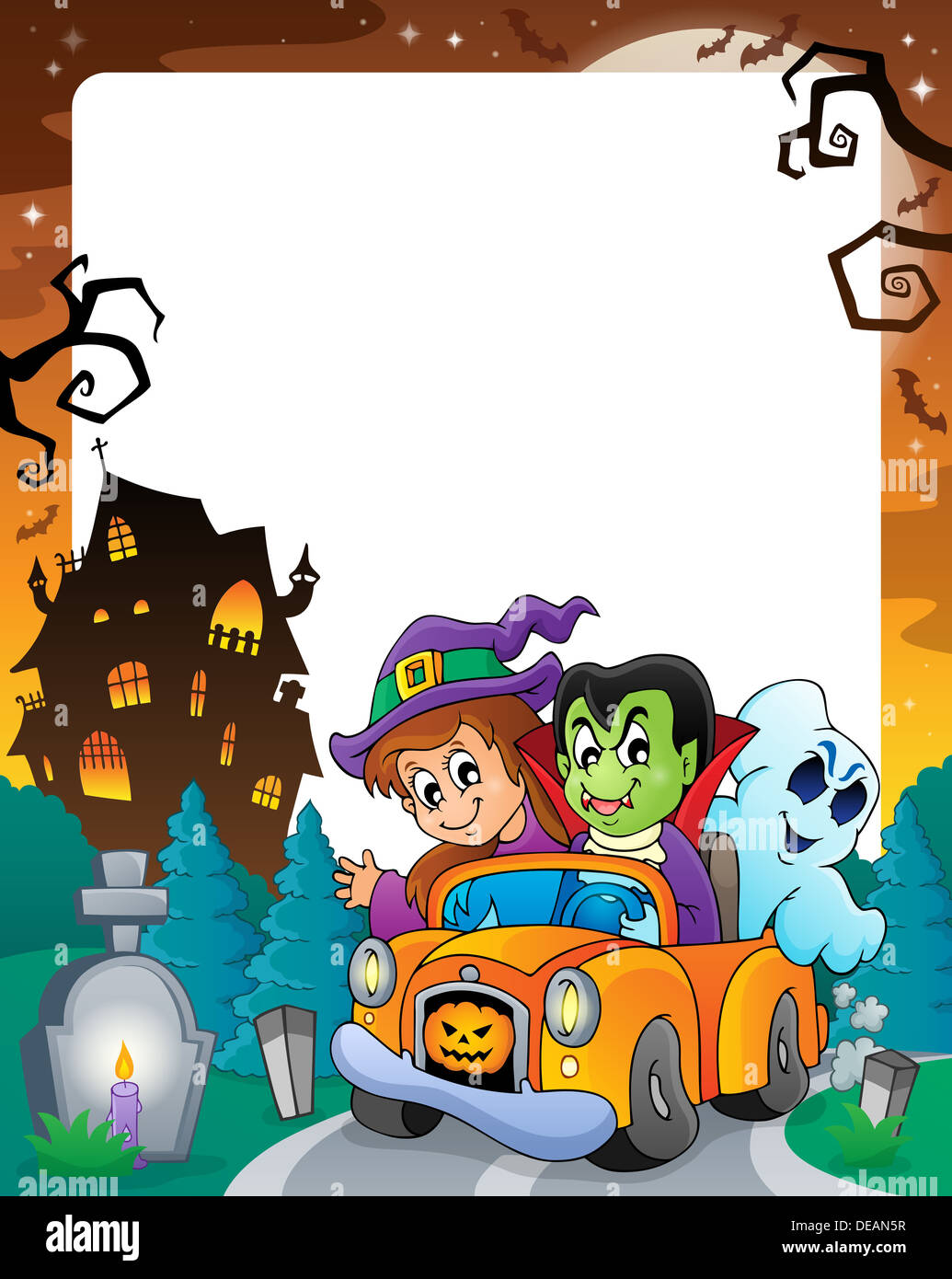 Halloween theme frame 5 - picture illustration Stock Photo - Alamy