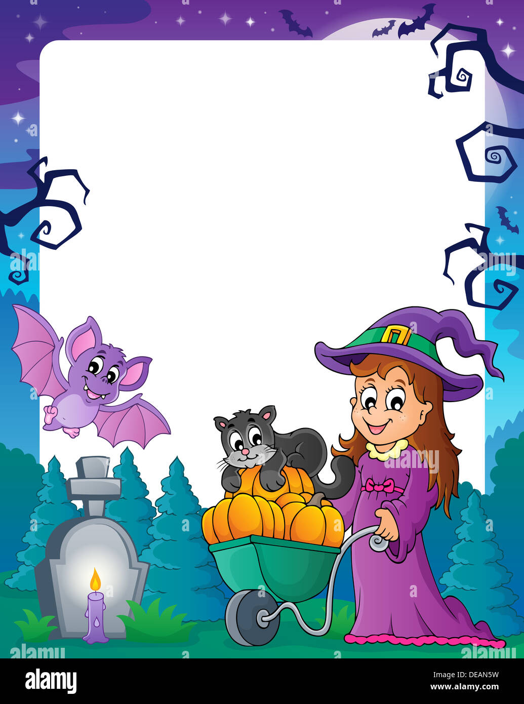 Halloween theme frame 4 - picture illustration Stock Photo - Alamy
