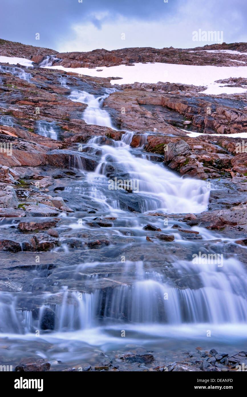 Mountain stream in Blakkådal, Blakkadal valley, Saltfjellet-Svartisen ...