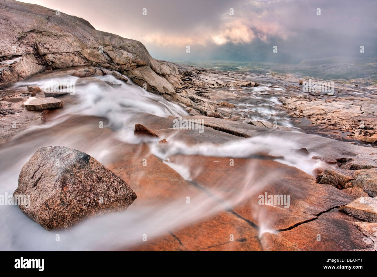 Stream at Rago massiv in Rago National Park, Nordland county, Norway ...