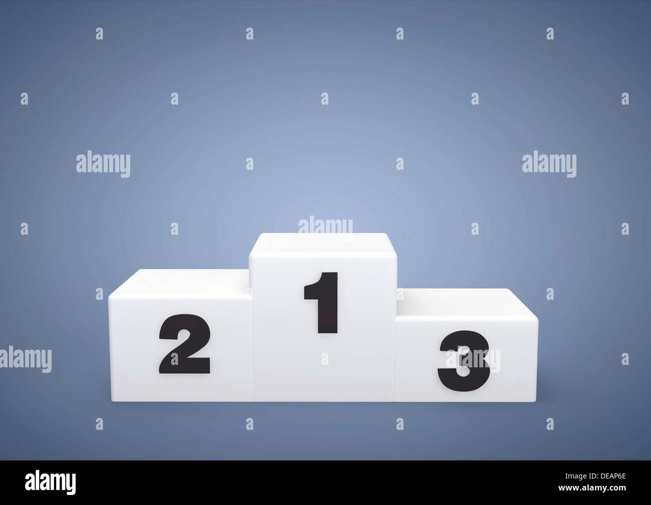 Empty podium with the numbers 1, 2 and 3, 3D illustration Stock Photo ...