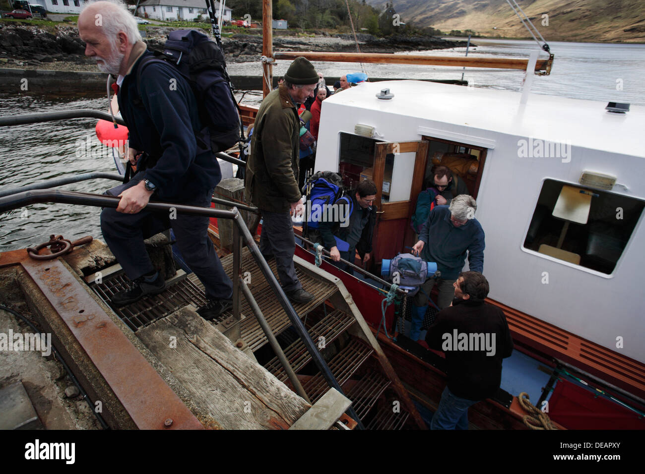 The Western Isles ferry is the main link between Mallaig and Inverie on ...