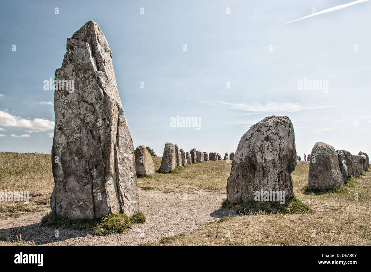 Sweden's most famous standing stones is arranged in the shape of a boat ...