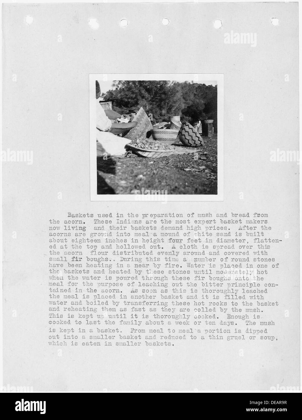 A photograph showing baskets traditionally used in California for ...