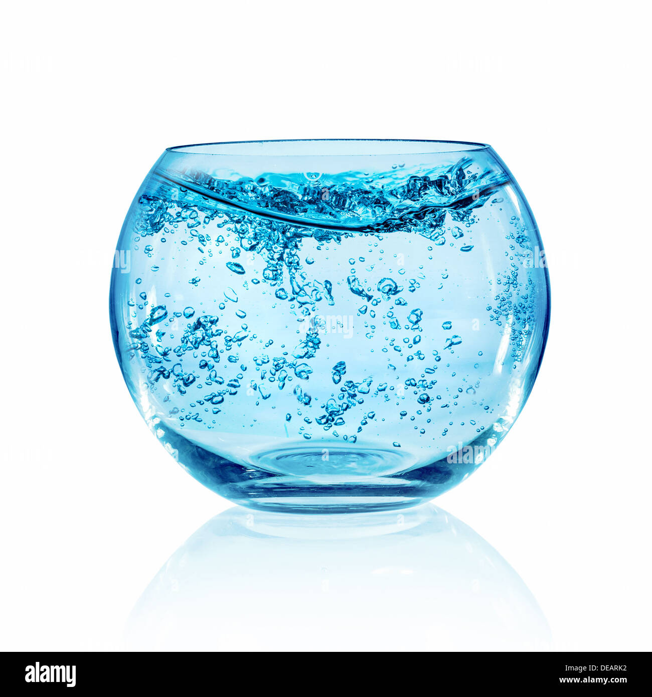 Empty fish bowl isolated on white background Stock Photo - Alamy