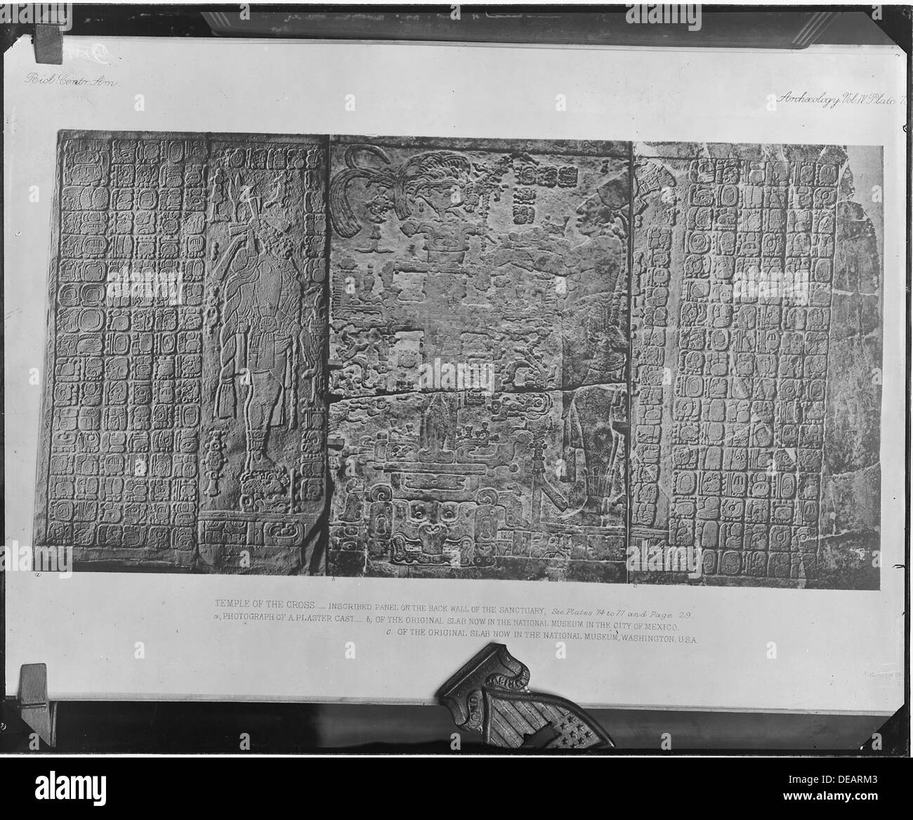 This plaster cast shows an inscribed wall panel from the Temple of the ...