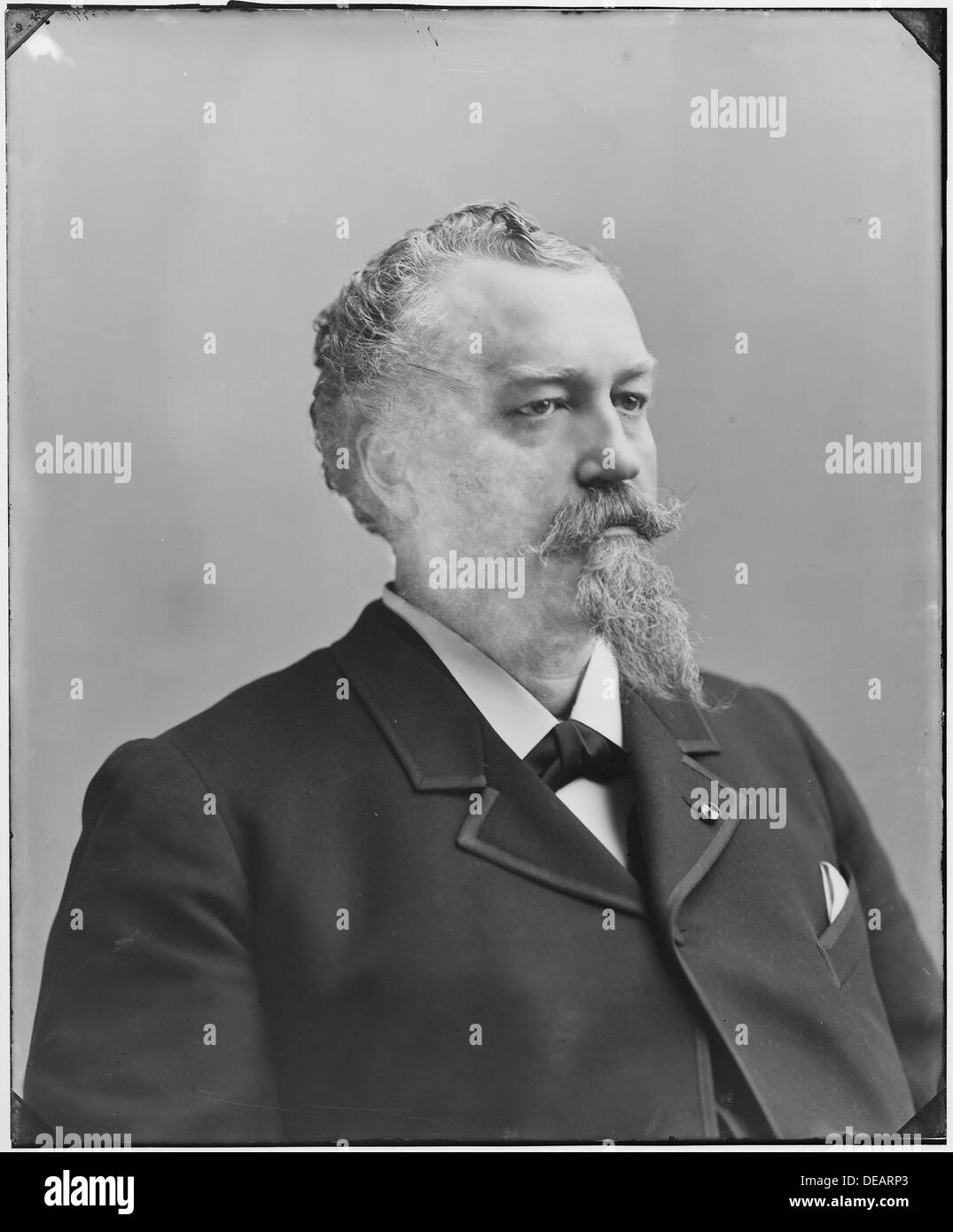 This portrait depicts a distinguished gentleman from the early 20th ...