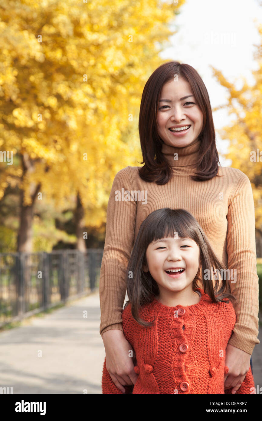 Mother and Daughter autumn Portrait Stock Photo - Alamy