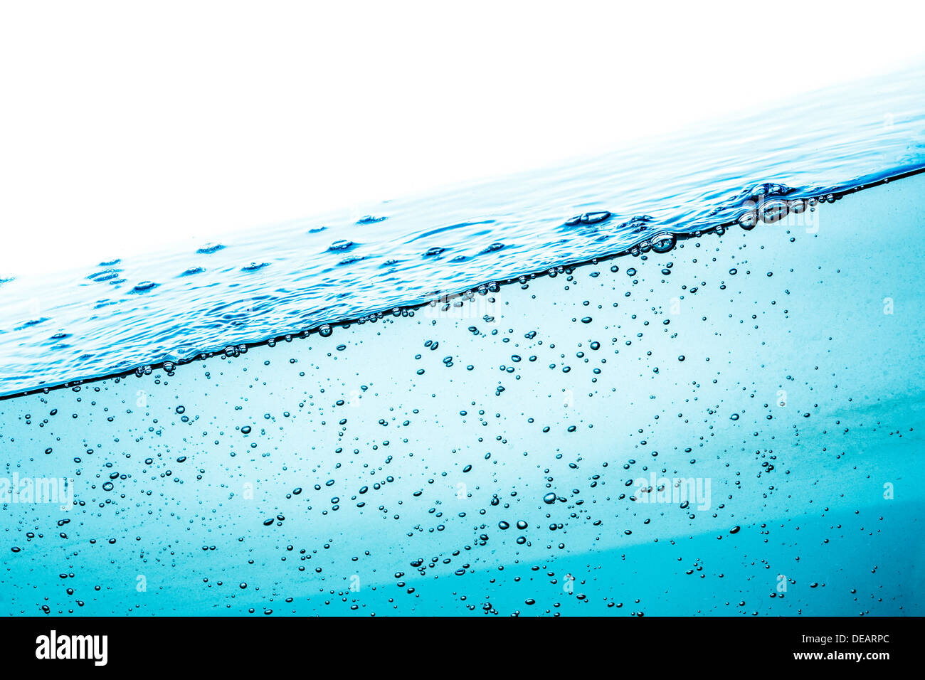 Many bubbles in water close up, abstract water wave with bubbles Stock ...