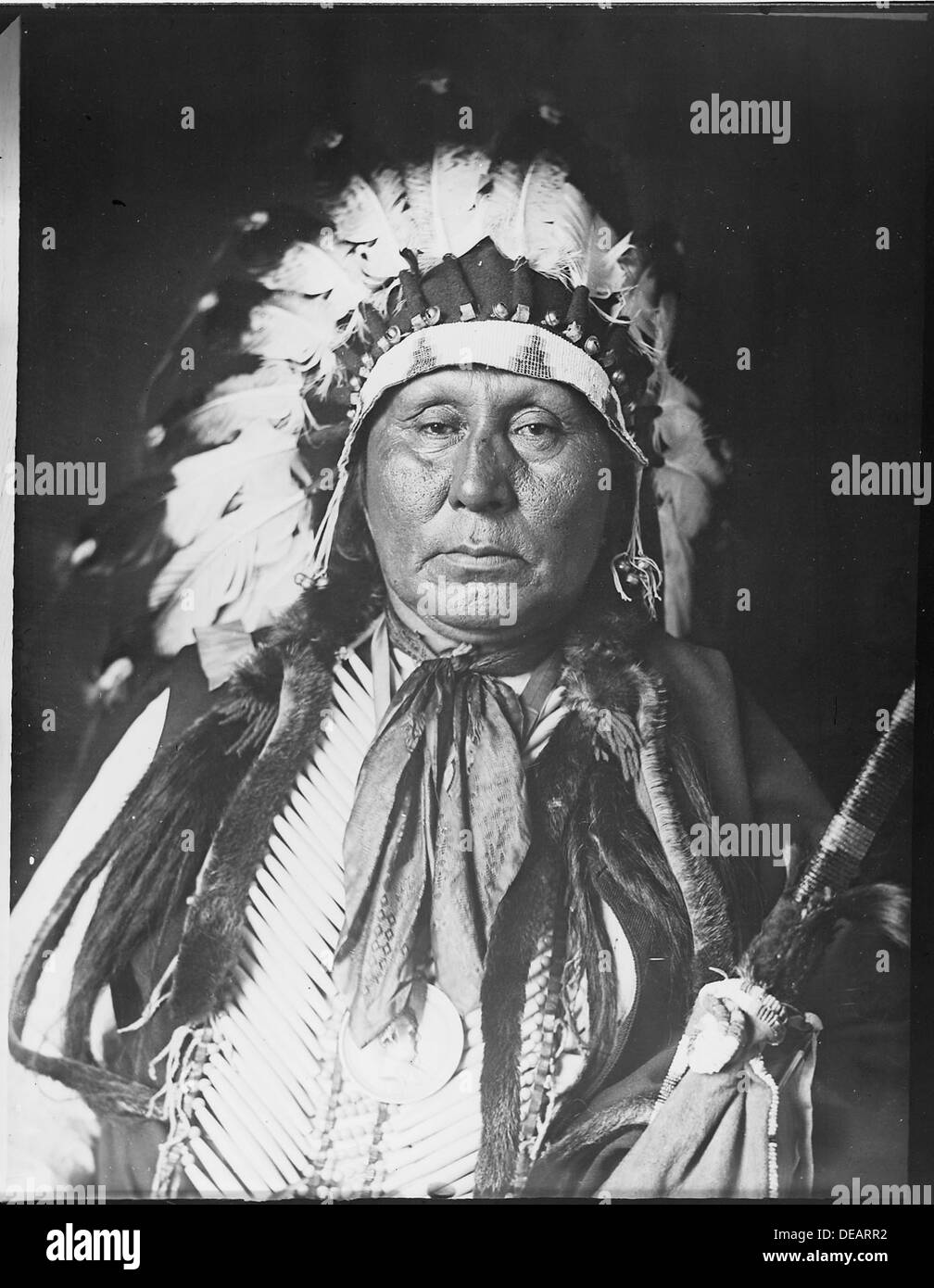 This portrait depicts a member of the Ponca Tribe, an indigenous group ...