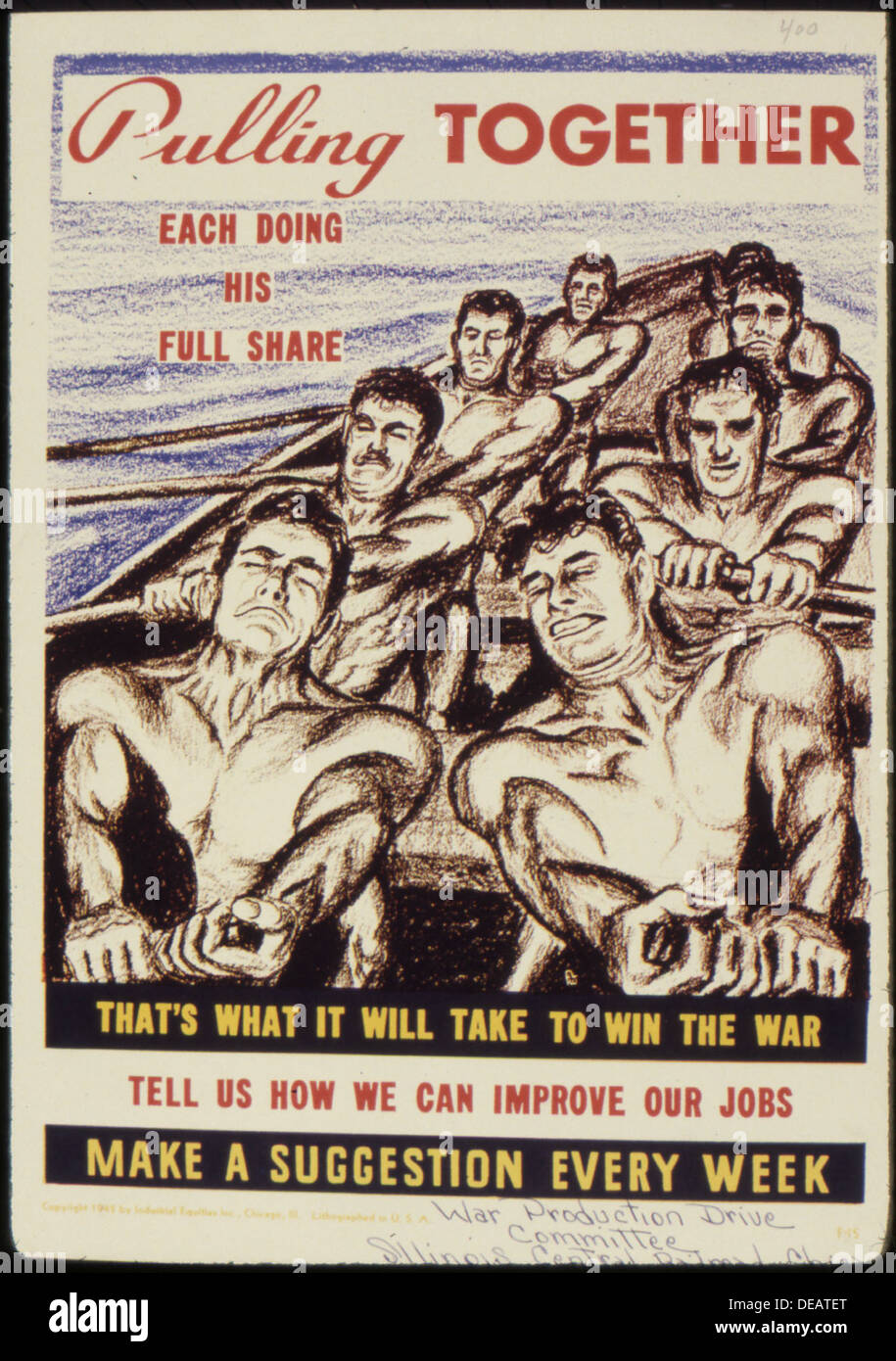 The title 'Pulling Together' reflects a theme of unity or collective ...