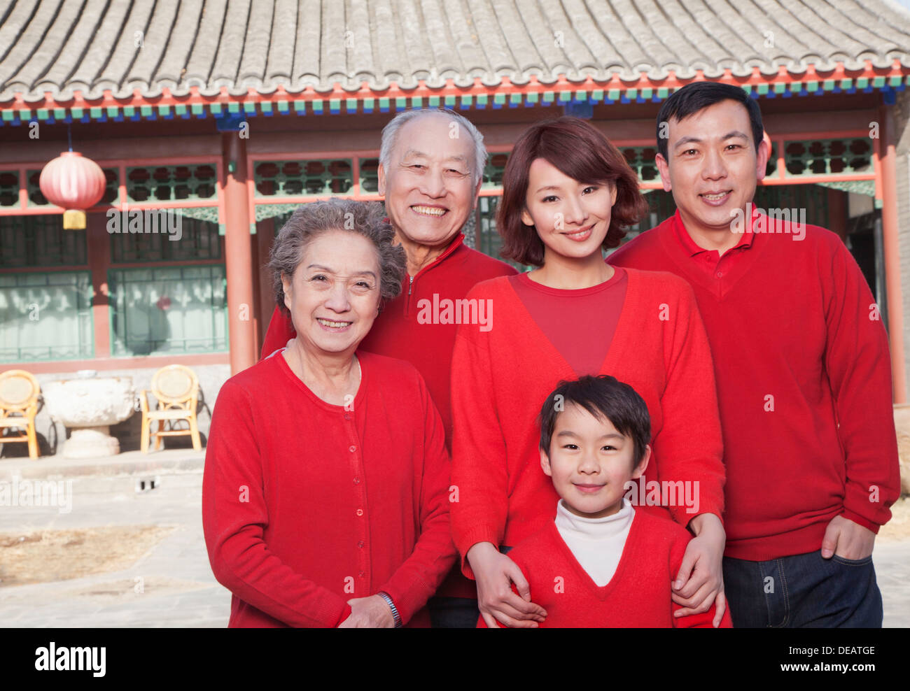 Multi generation family in traditional chinese hi-res stock photography ...