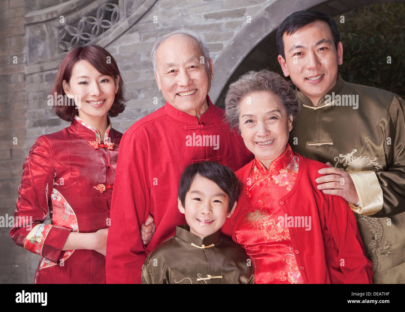 Traditional Chinese Family Portrait
