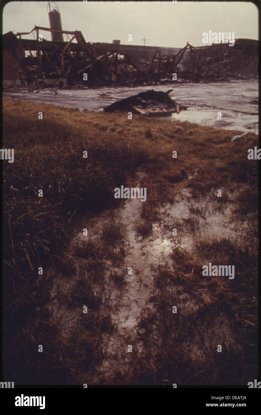 This image shows the rear of the Pennwalt Corporation chemical storage ...