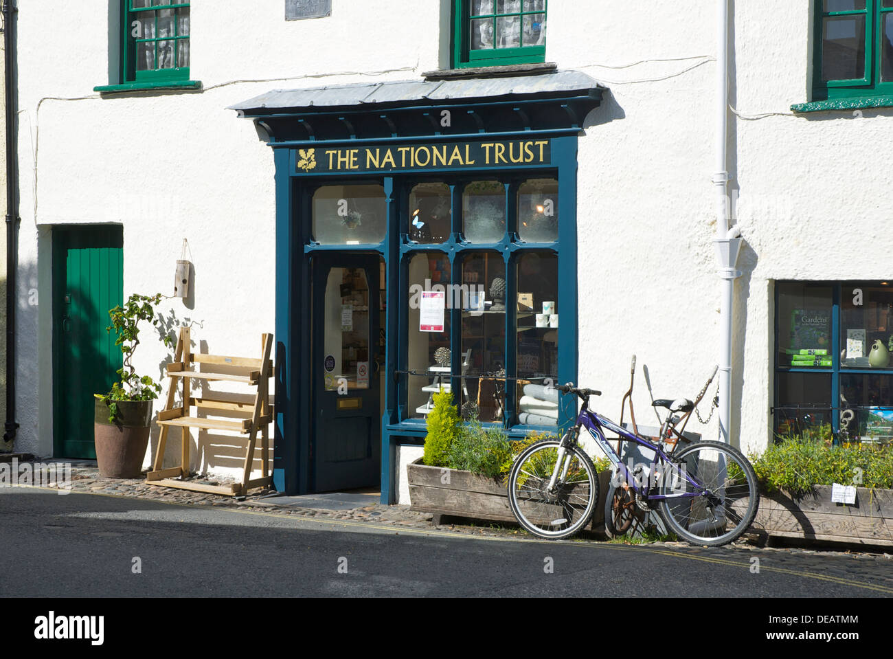 National Trust shop in the village of Hawkshead, Lake District National ...