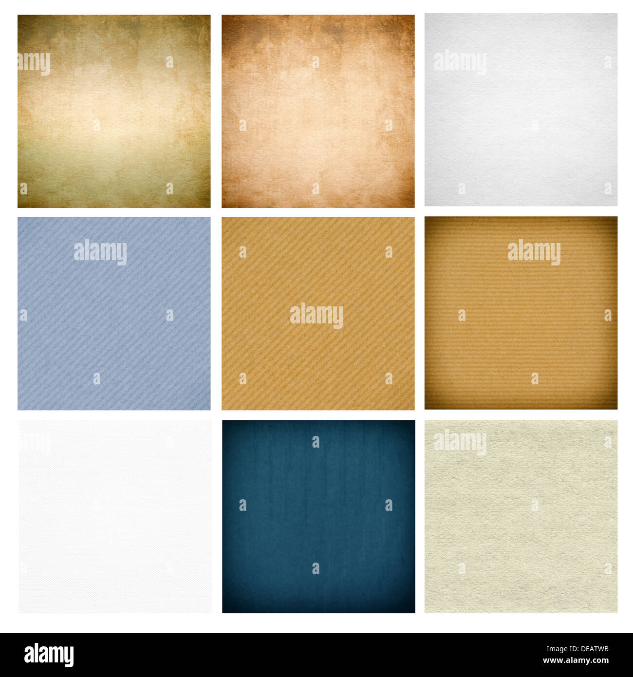 set of various paper backgrounds Stock Photo - Alamy