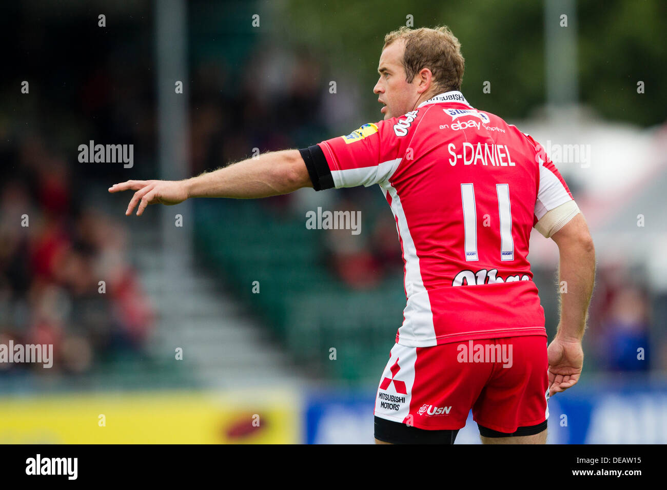 London, UK. 15th September 2013. Gloucester's James Simpson-Daniel ...