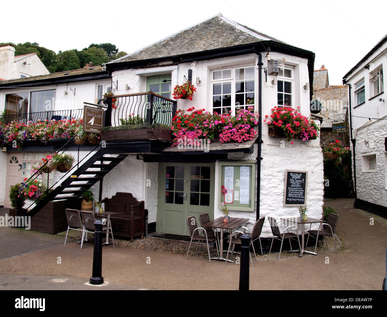The old sail loft restaurant, Looe, Cornwall, UK 2013 Stock Photo - Alamy