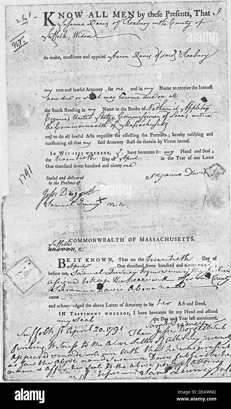 This historical document is the Sam Quincy Declaration dated April 20 ...