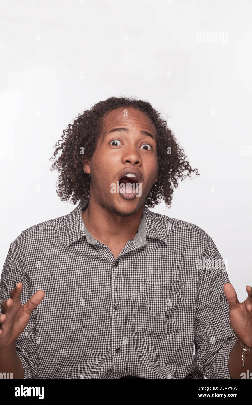 Shocked man looking down hi-res stock photography and images - Alamy