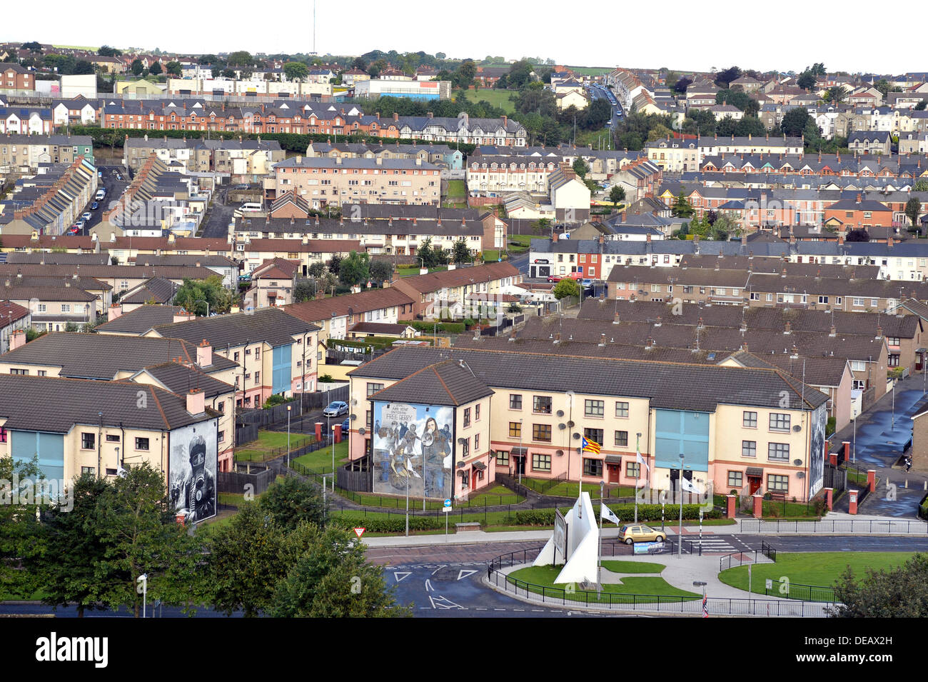 The nationalist Bogside, Derry, Londonderry, Northern Ireland,UK Stock ...