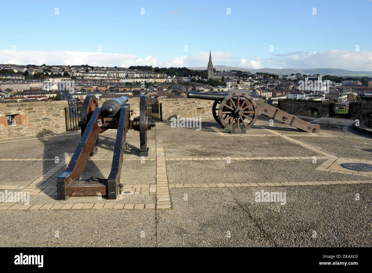 17th century cannon on Double Bastion overlooking the nationalist ...