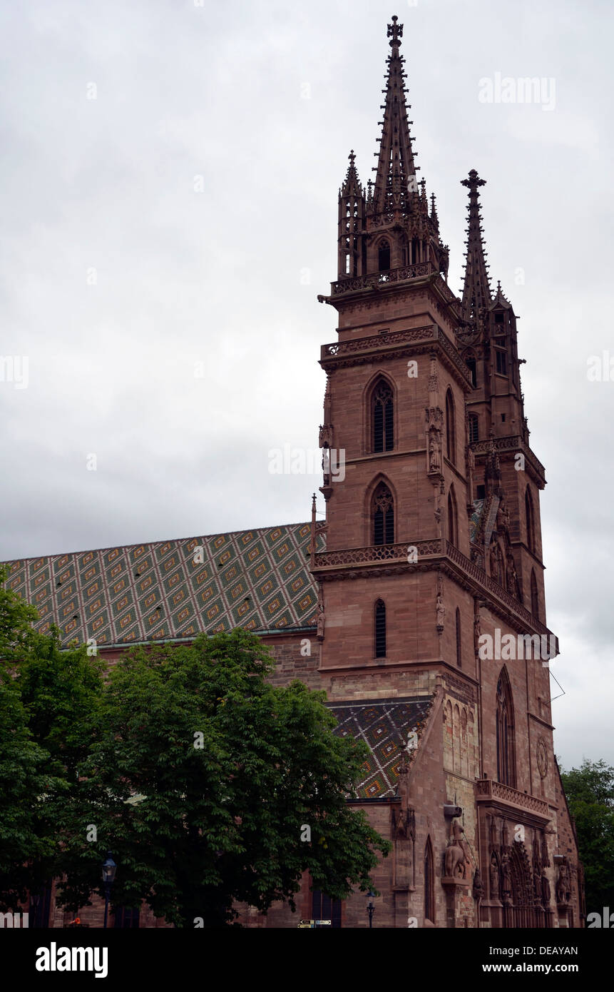 Basel Cathedral, Munster Church, Basel, Switzerland, Europe Stock Photo ...