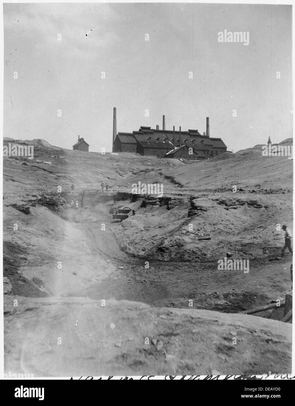 This photograph depicts tailings from the Lexington Mill, which were ...
