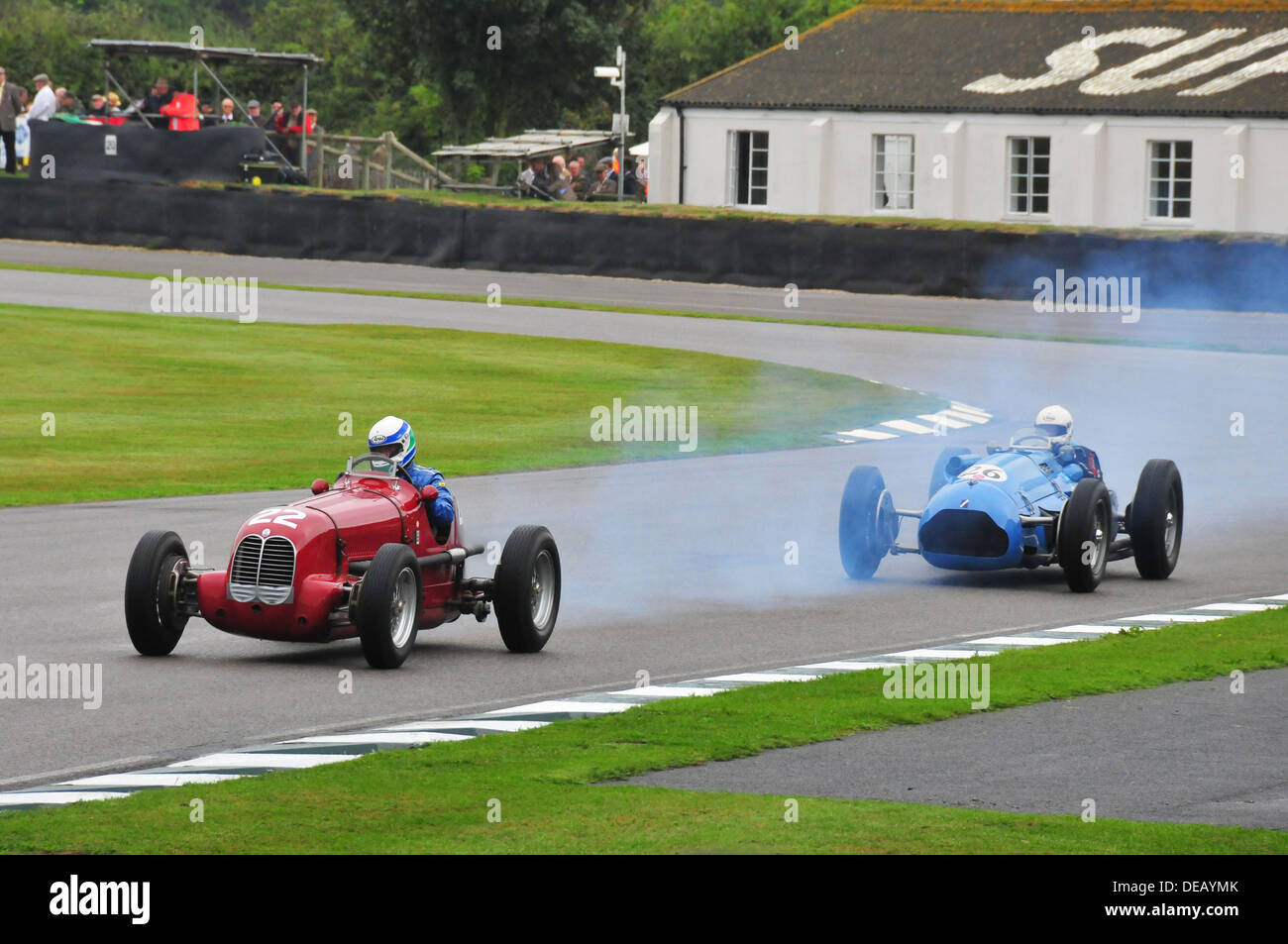Maserati 6CM & Talbot Lago Type 26C Goodwood Revival 2013 Stock Photo ...