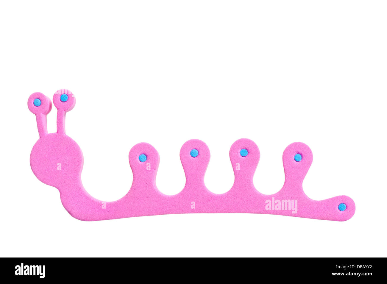 delimiter to the toes for a pedicure at a snail on a white background ...